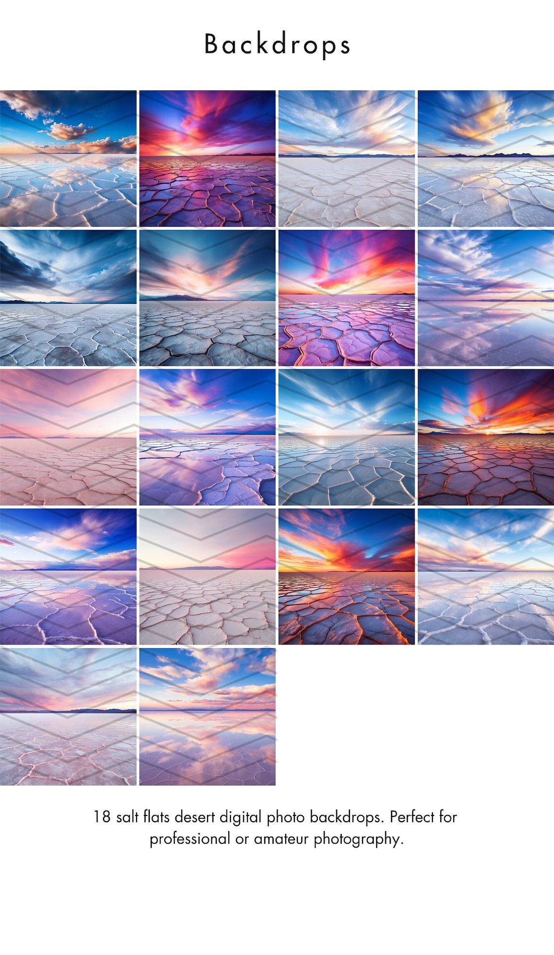 18 Desert Salt Flats Digital Photography Backdrops | Aesthetic Sunset ...