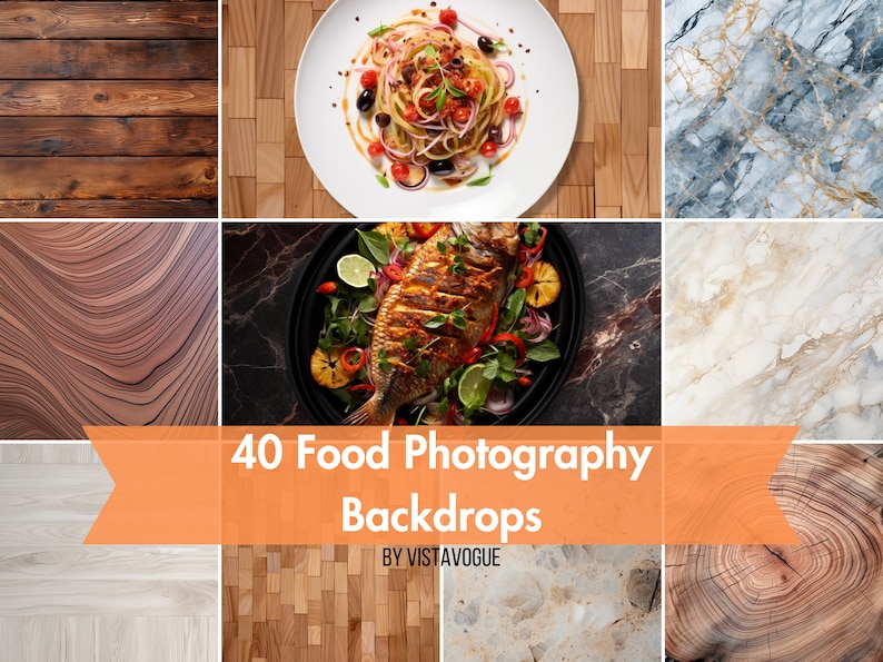 40 Best Food Photography Backdrops: DIY Digital Photo Surfaces - Etsy ...