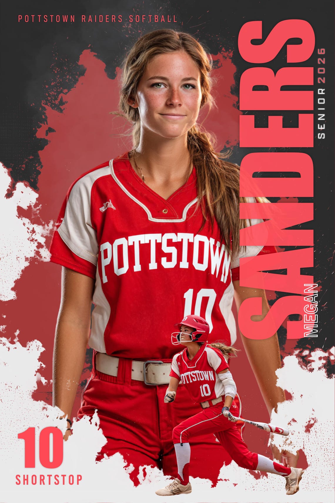 Softball Photoshop Template | Softball Backdrop for Posters, Senior ...