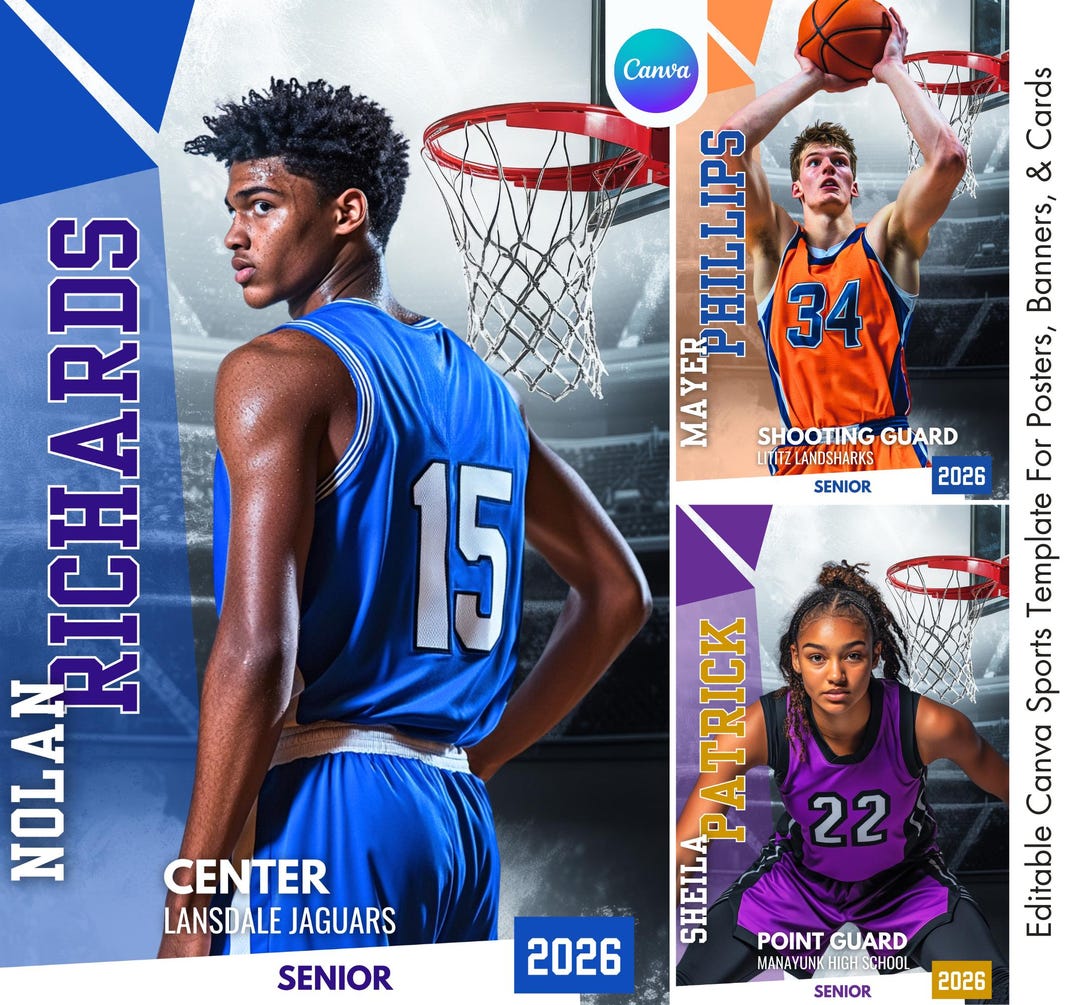 Basketball Canva Template for Poster & Banner | Custom Basketball ...