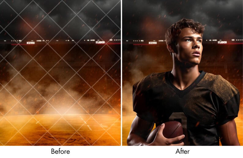 48 Stormy Football Digital Backgrounds & 18 Smoke Overlay | Digital ...