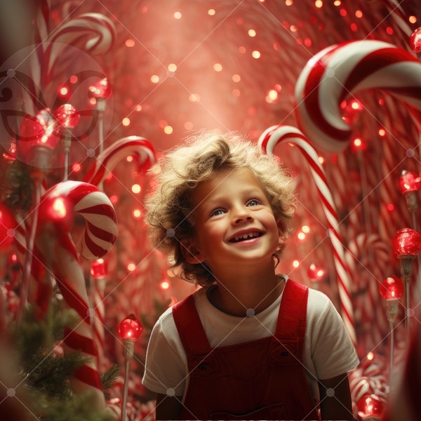 Candy Cane Backdrop - Etsy