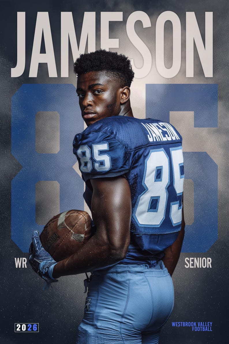 Football Photoshop Template | Player Cards, Custom Sports Posters ...