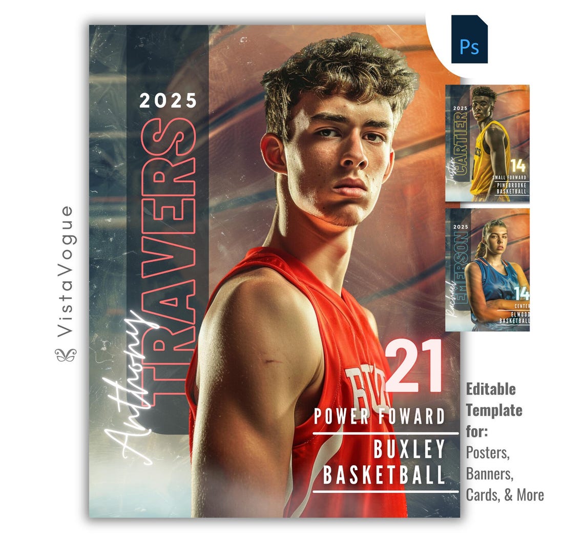 Basketball Poster Photoshop Template | PSD Digital Background | Sports ...