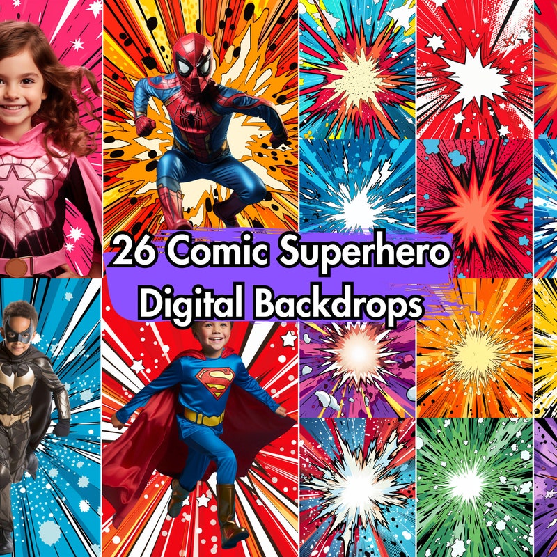 Superhero Backdrop - Etsy