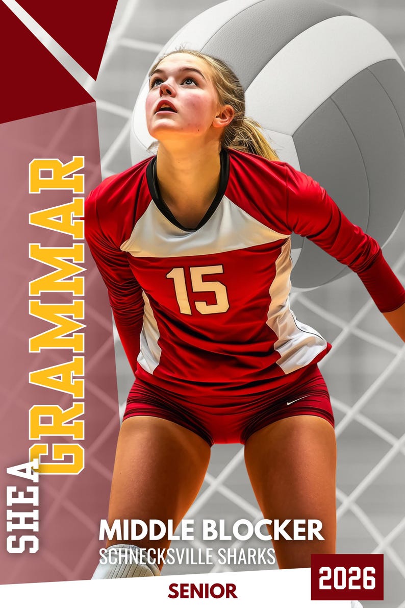 Volleyball Banner & Poster Canva Template | Digital Volleyball ...