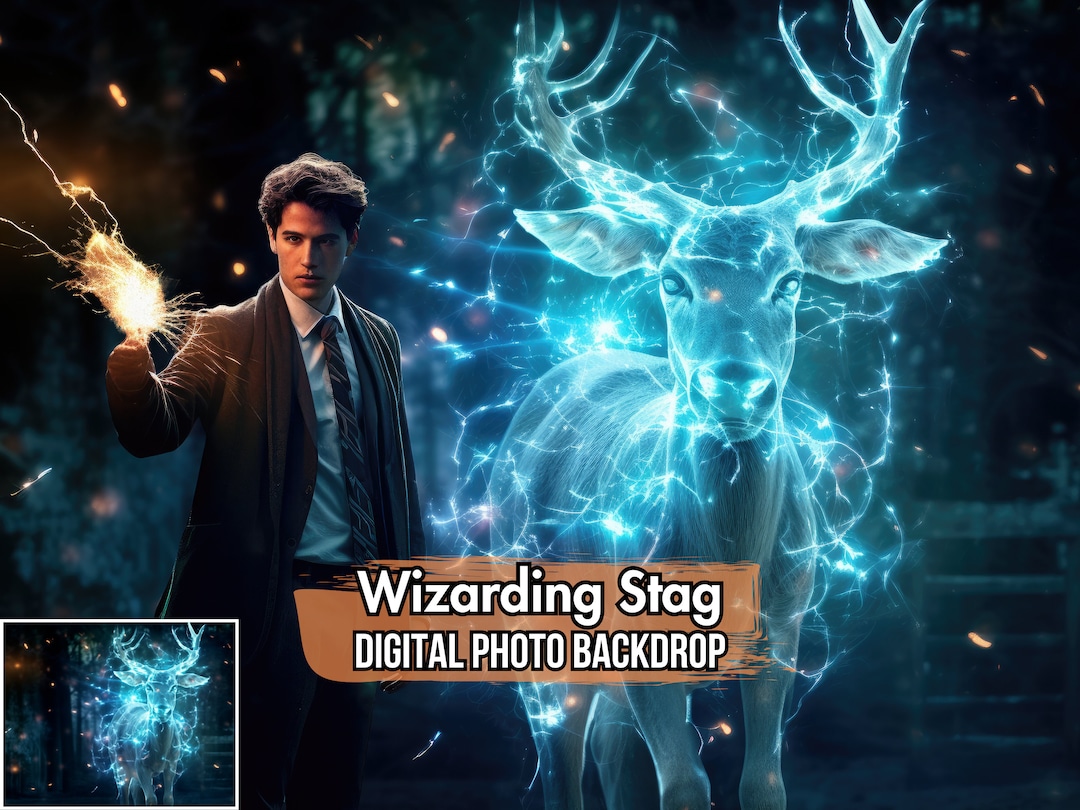 Magical Wizarding Stag Digital Background | Enchanting Patronus Animal ...