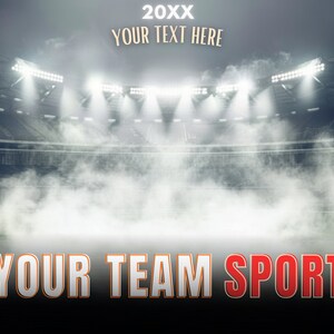 Sports Team Template | Editable in Canva | Stadium Digital Background ...
