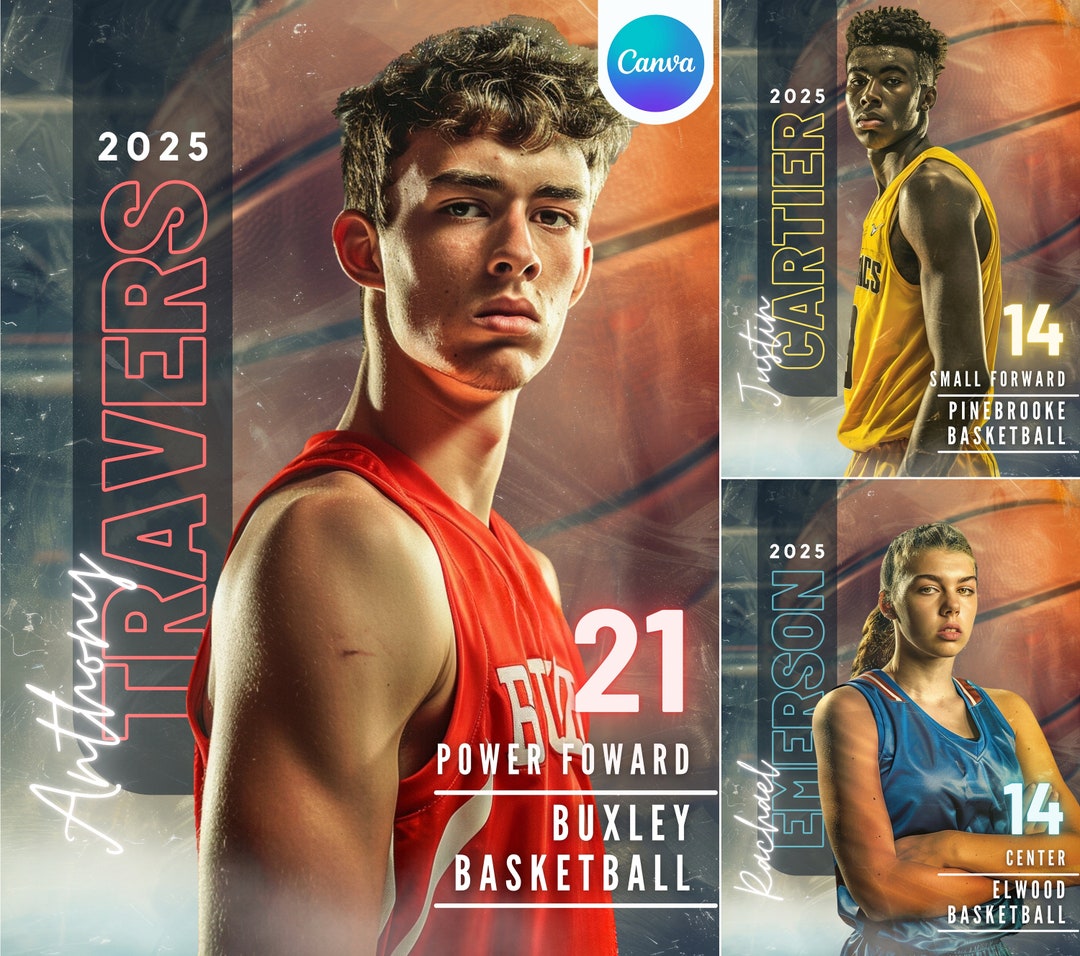 Basketball Poster Canva Template | for Senior Sports Poster, Senior ...