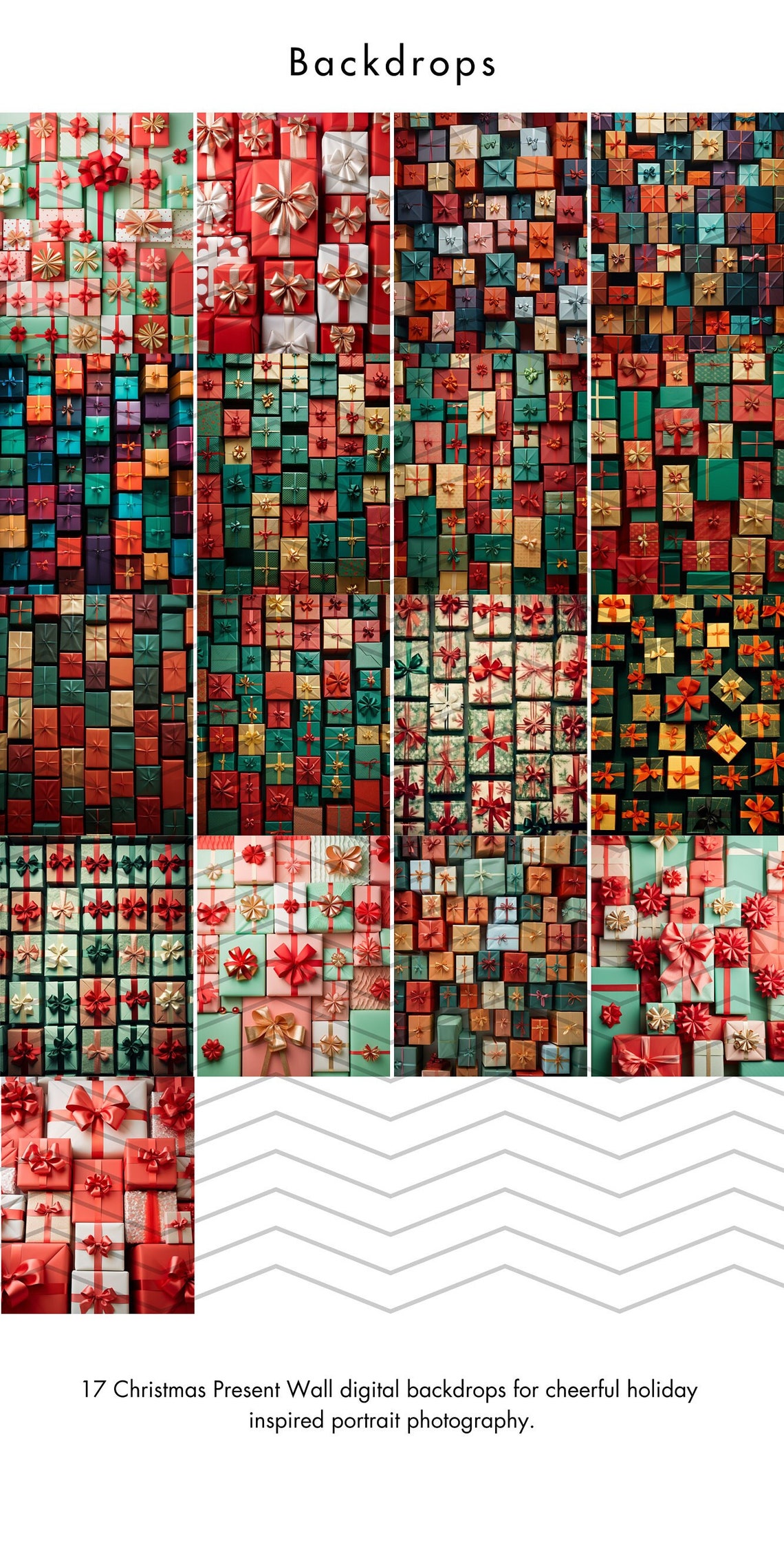 17 Christmas Digital Backdrops for Portrait Photography | Festive ...