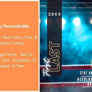 Boxing Poster Canva Template | Custom Boxing Poster Template, Sports ...