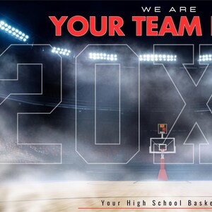 Basketball Team Banner & Poster Canva Template | Digital Basketball ...