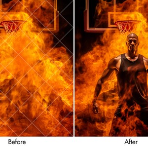 14 Fiery Basketball Backgrounds for Sports Photoshoots | Digital ...