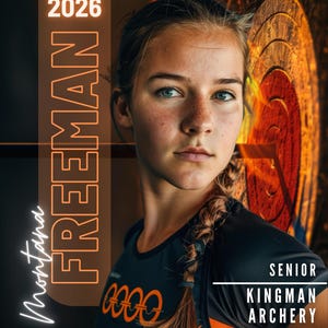 Archery Poster Photoshop Template | for Athlete Banner & Custom Archery ...