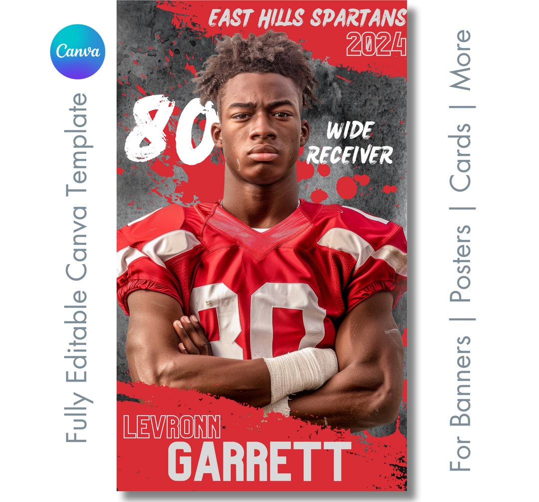 Canva Template for Senior Banner & Sports Poster | Digital Sports ...