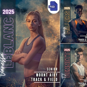 Track & Field Photoshop Template for Custom Posters and Banners ...