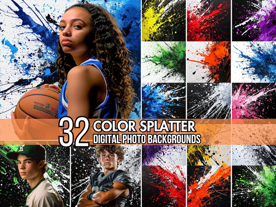 32 Colorful Paint Splatter Background | Digital Photography Explosion ...