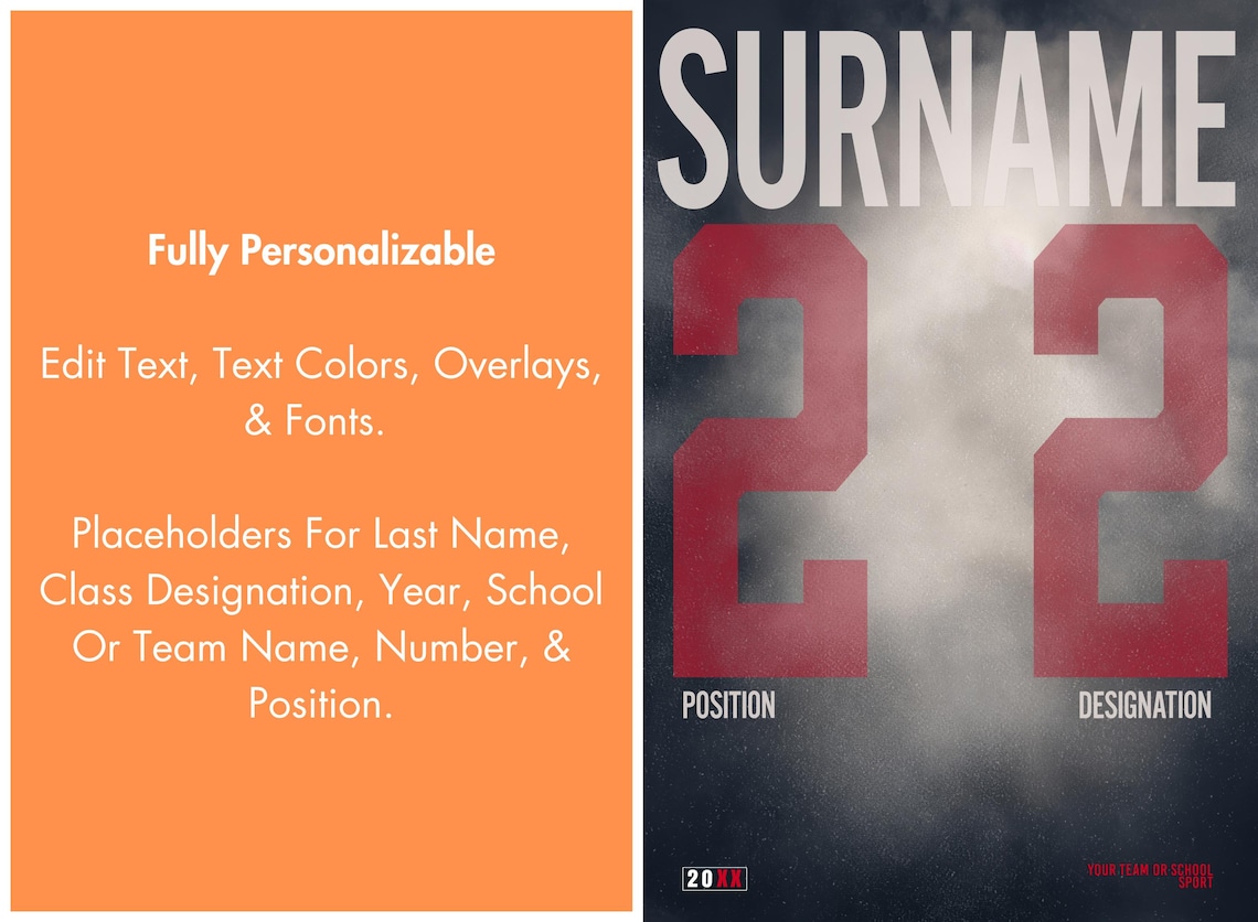 Football Photoshop Template | Football Player Cards, Custom Sports ...