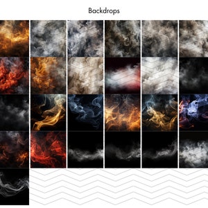 128 Sports Backgrounds & Overlay Bundle: Smoke Fog Overlays and Digital ...