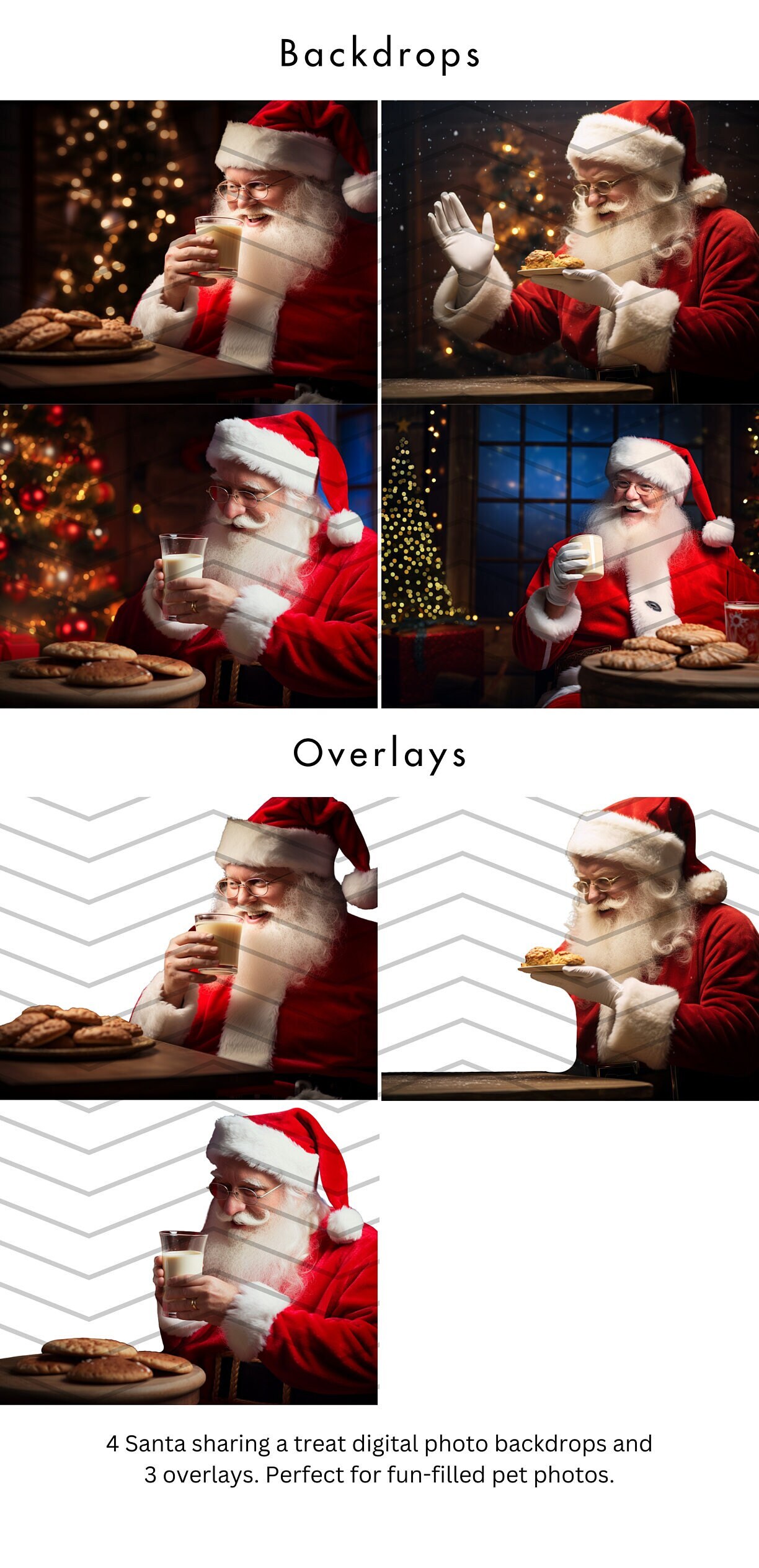 9 Holiday Pet Digital Backgrounds & Christmas Overlays for Pet ...