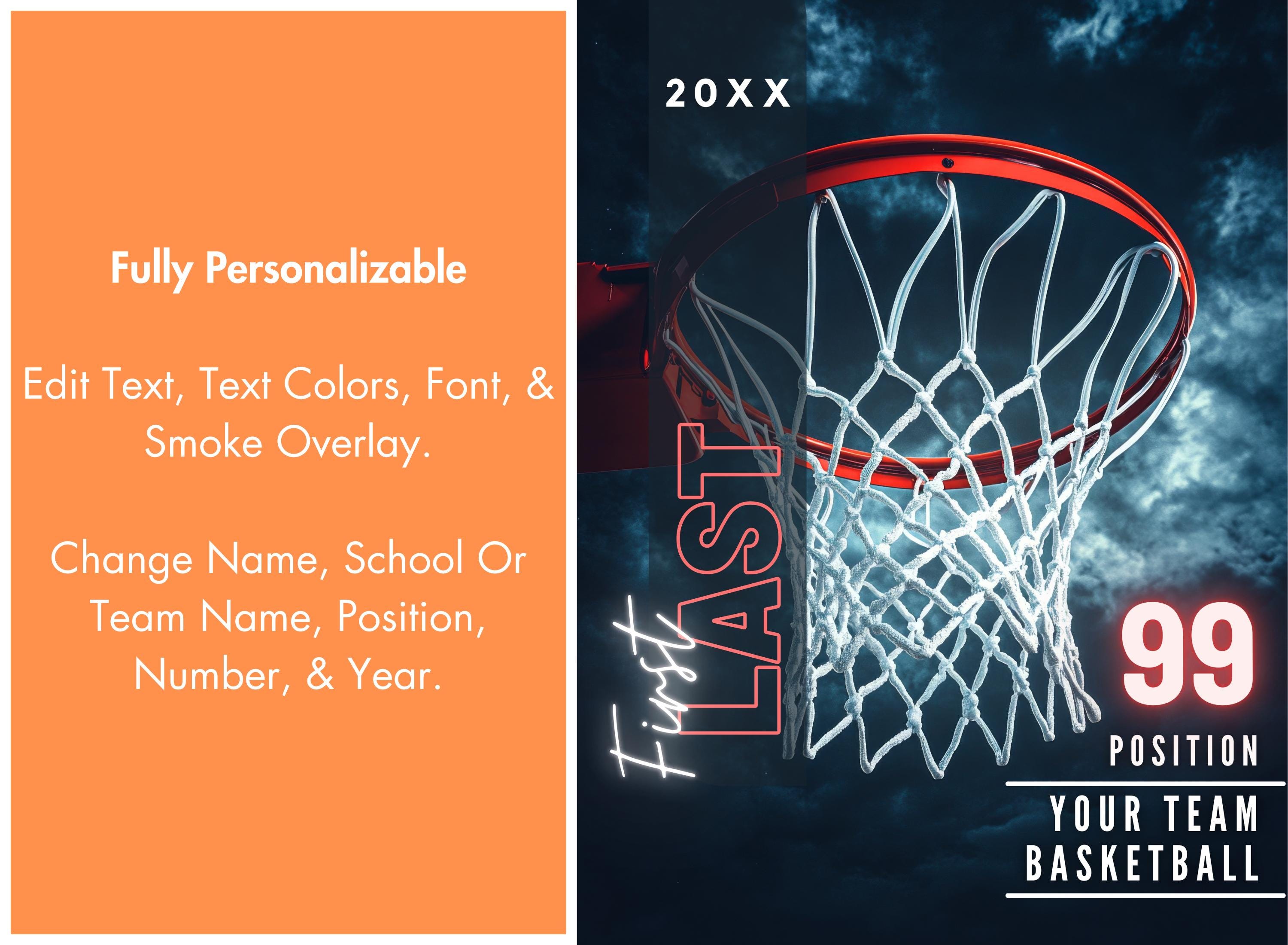 Basketball Poster Template | Editable in Canva | Custom Sports Posters ...