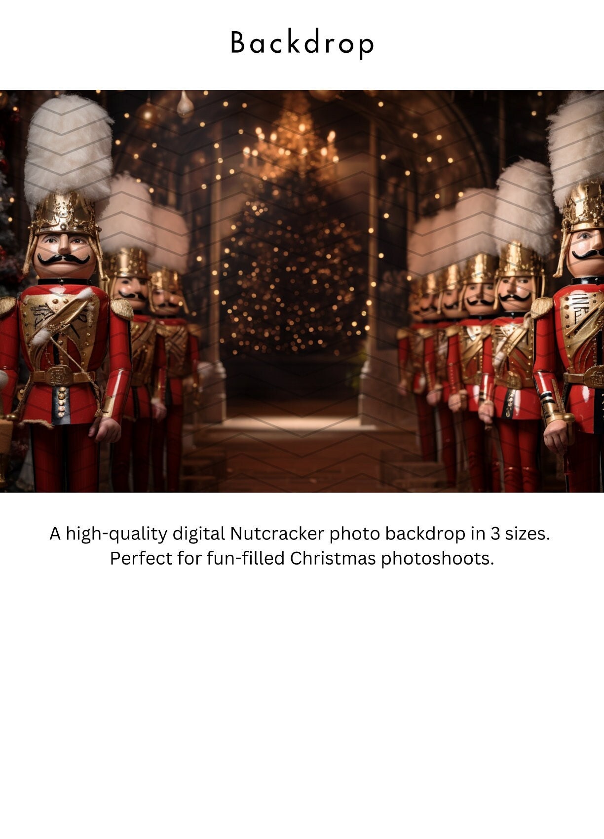 Nutcracker Digital Photo Backdrop Christmas Photography & Holiday ...