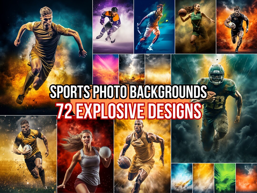 72 Dynamic Sports Backgrounds | Soccer, Football, Basketball, Baseball ...