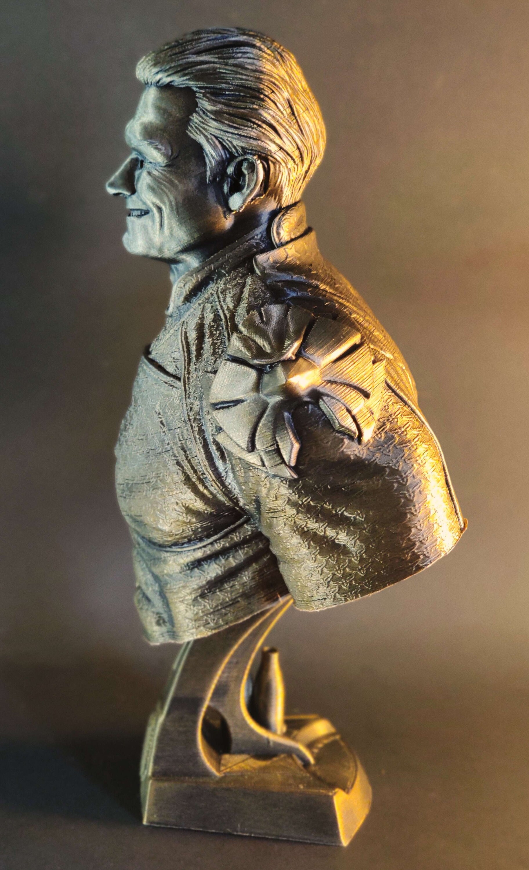 Homelander Statue the Boys Brushed Metallic Finish 3D Printed Bust 12in ...