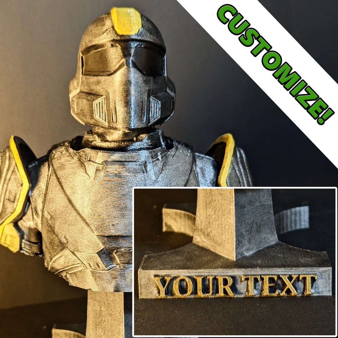 Customizable Helldivers Bust, Helldivers 2 Fan Art Statue, Custom ...