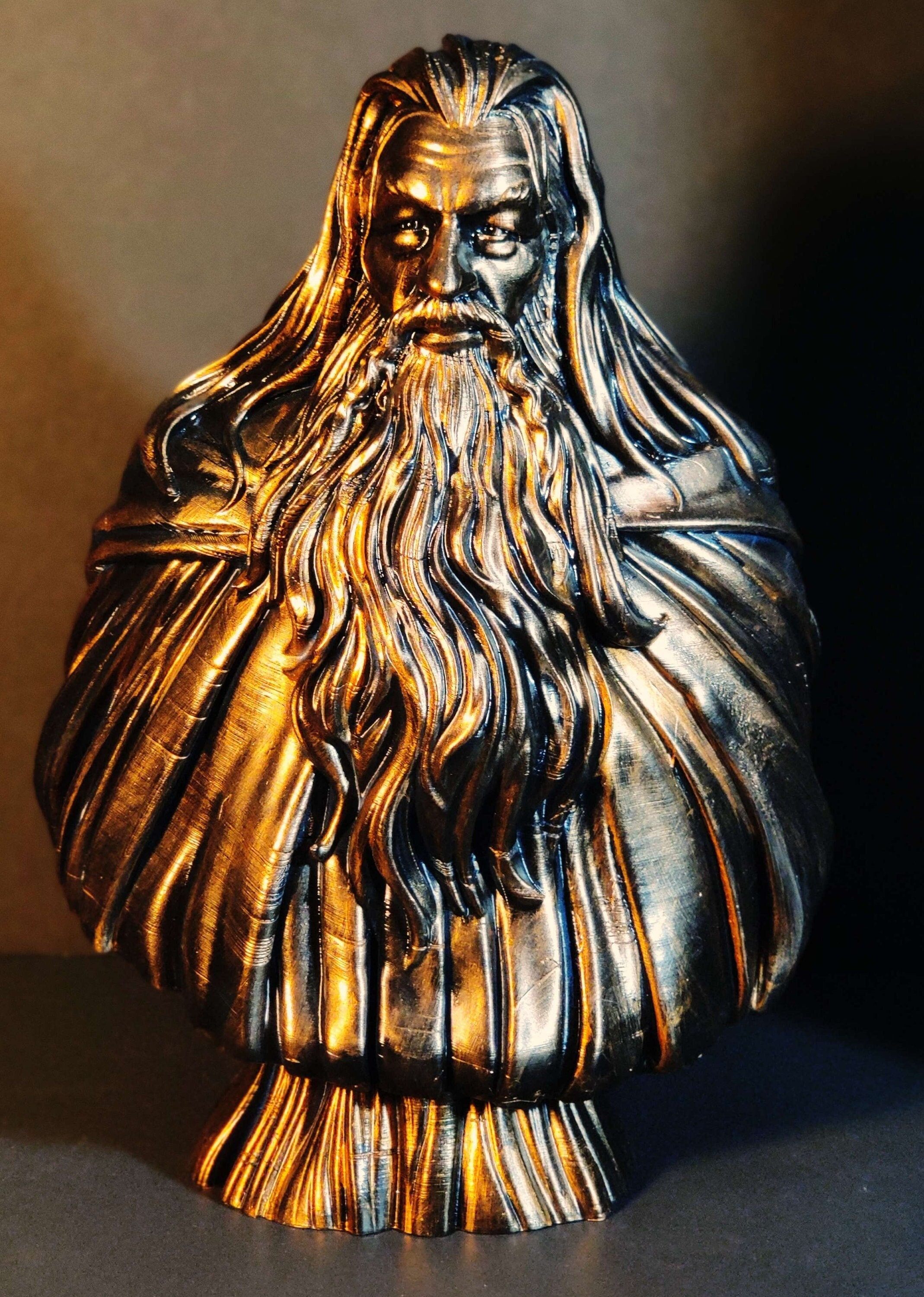 GANDALF Statue 12in Tall Handpainted Gandalf LOTR Fan Art Bust With ...