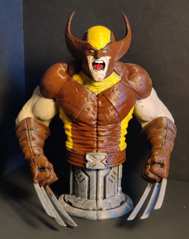 Wolverine Statue Full Color Hand Painted Marvel Comics Style Wolverine ...