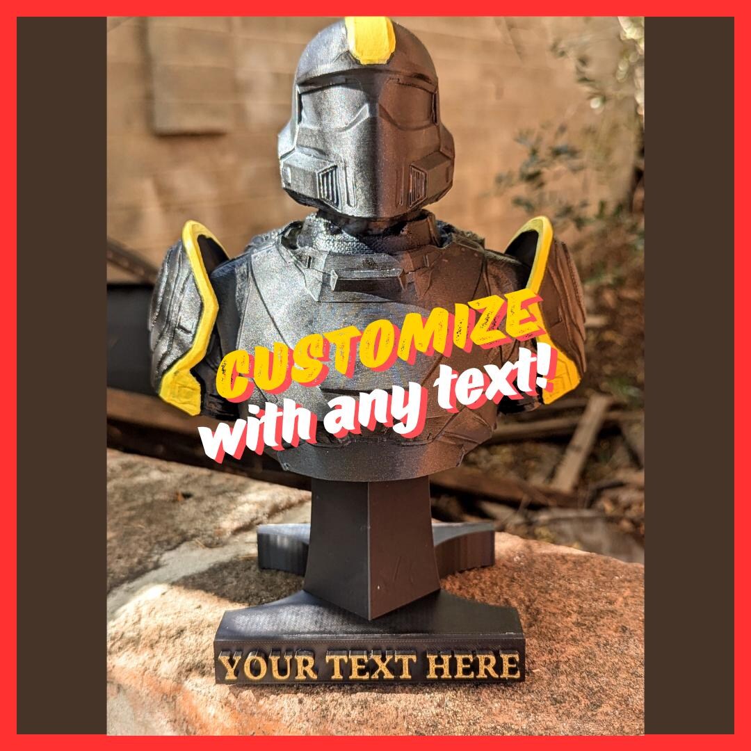HELLDIVERS CUSTOMIZABLE Bust, Helldivers 2 Fan Art Statue, Custom ...