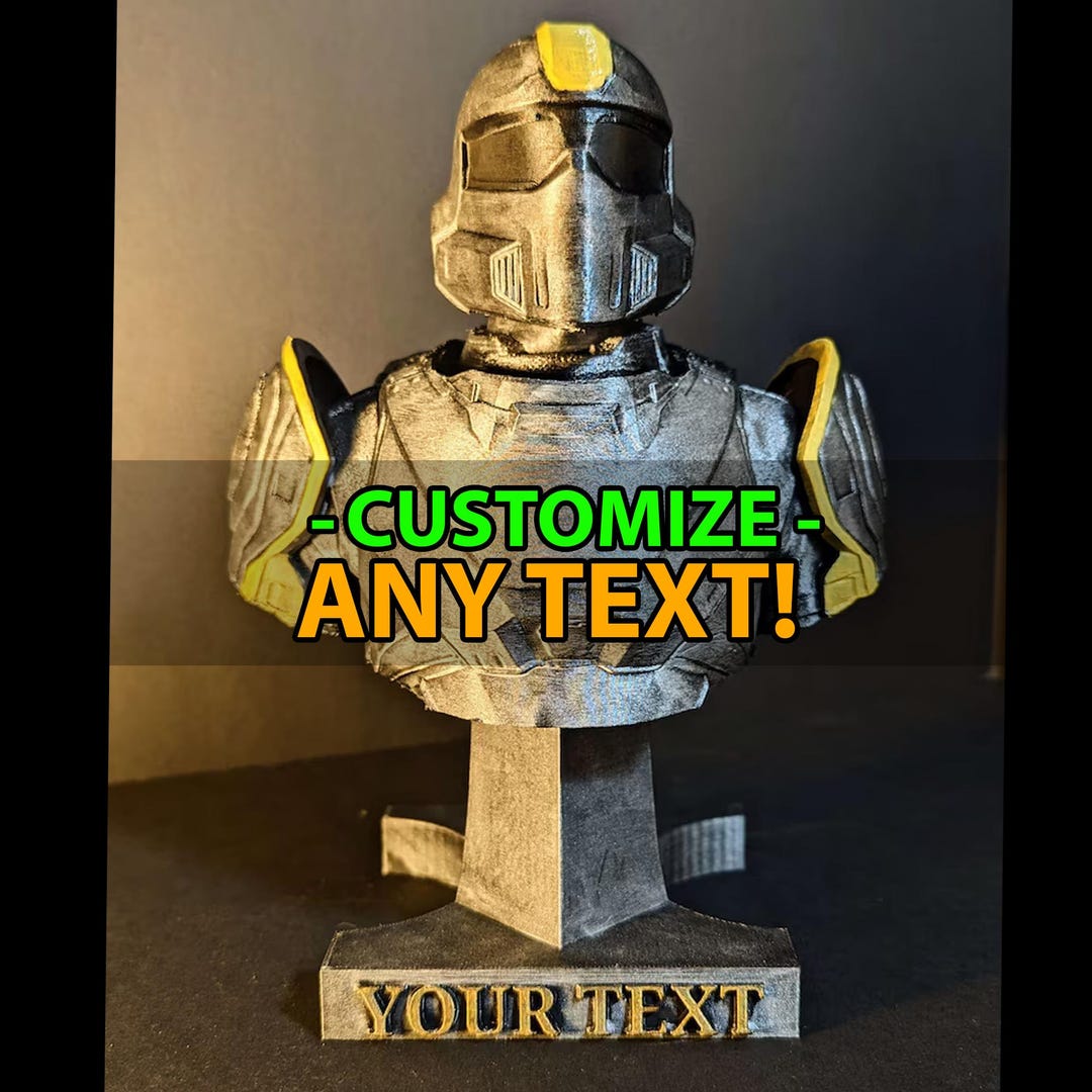 HELLDIVERS CUSTOMIZABLE Bust, Helldivers 2 Fan Art Statue, Custom ...