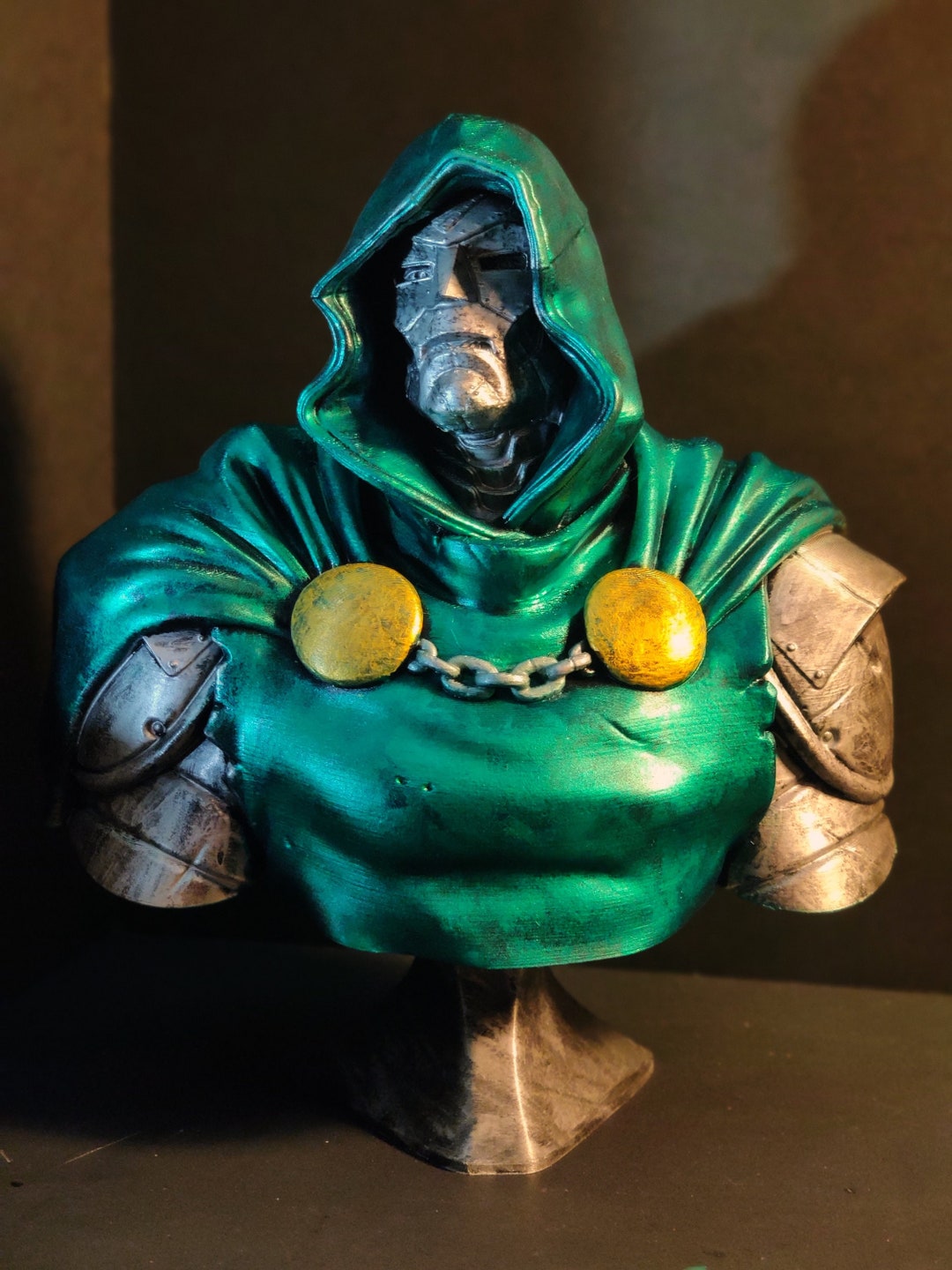 DOCTOR DOOM Statue Full Color Hand Painted Marvel Dr Doom Fan Art ...