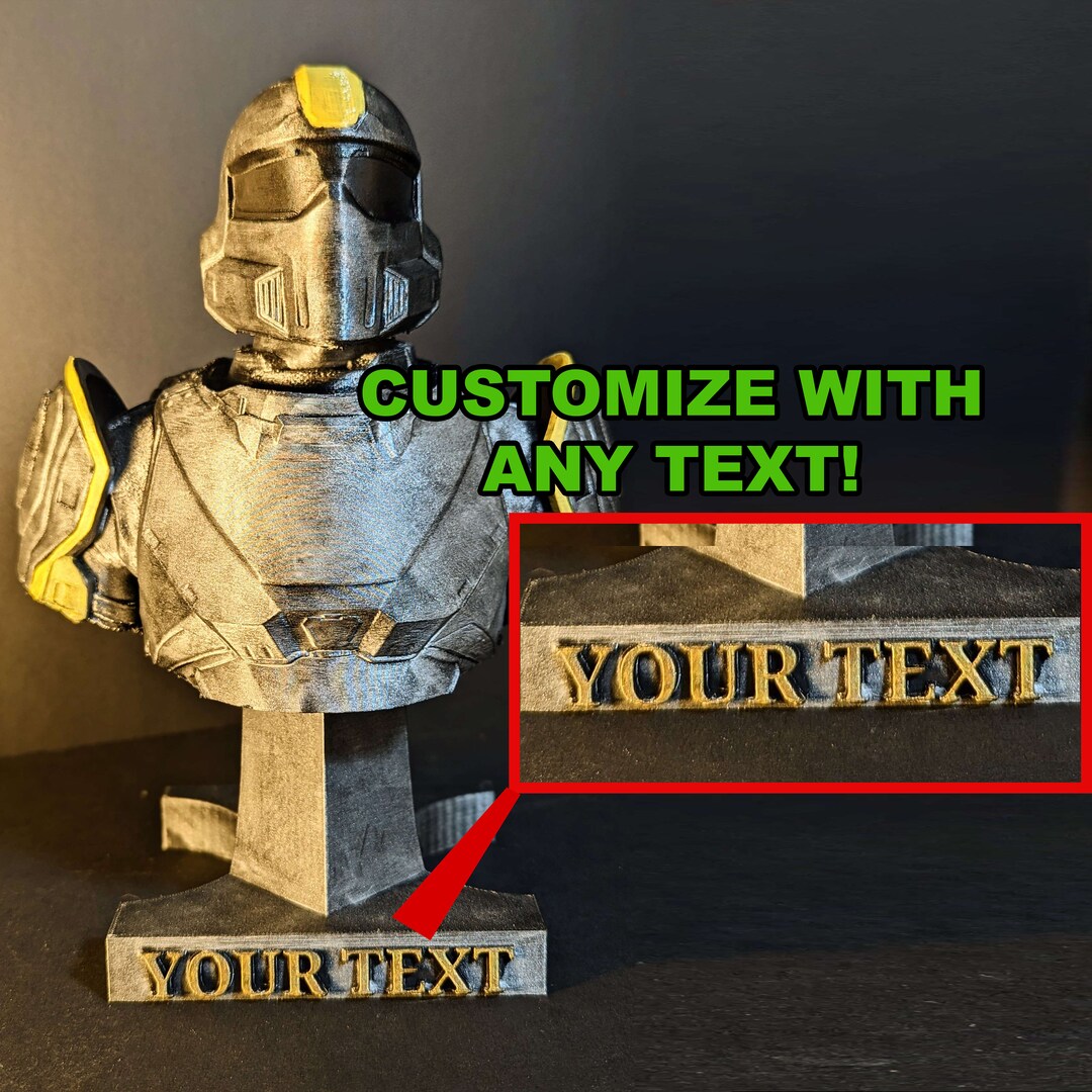 HELLDIVERS CUSTOMIZABLE Bust, Helldivers 2 Fan Art Statue, Custom ...