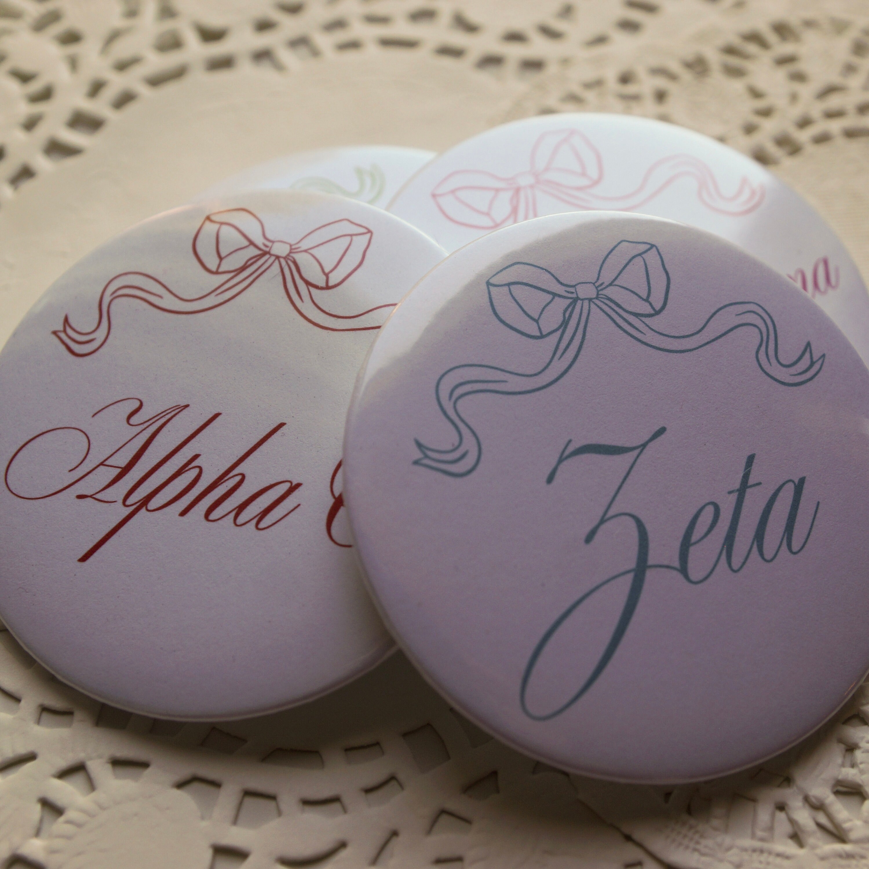 Sorority Overhead Colored Bow Button - Etsy
