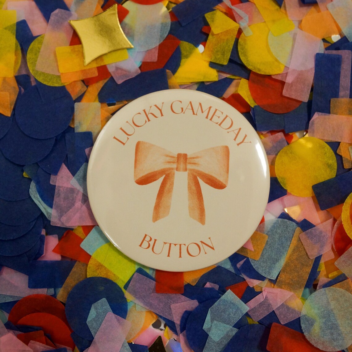 Pastel Bow Lucky Gameday Button || College Gameday Button - Etsy