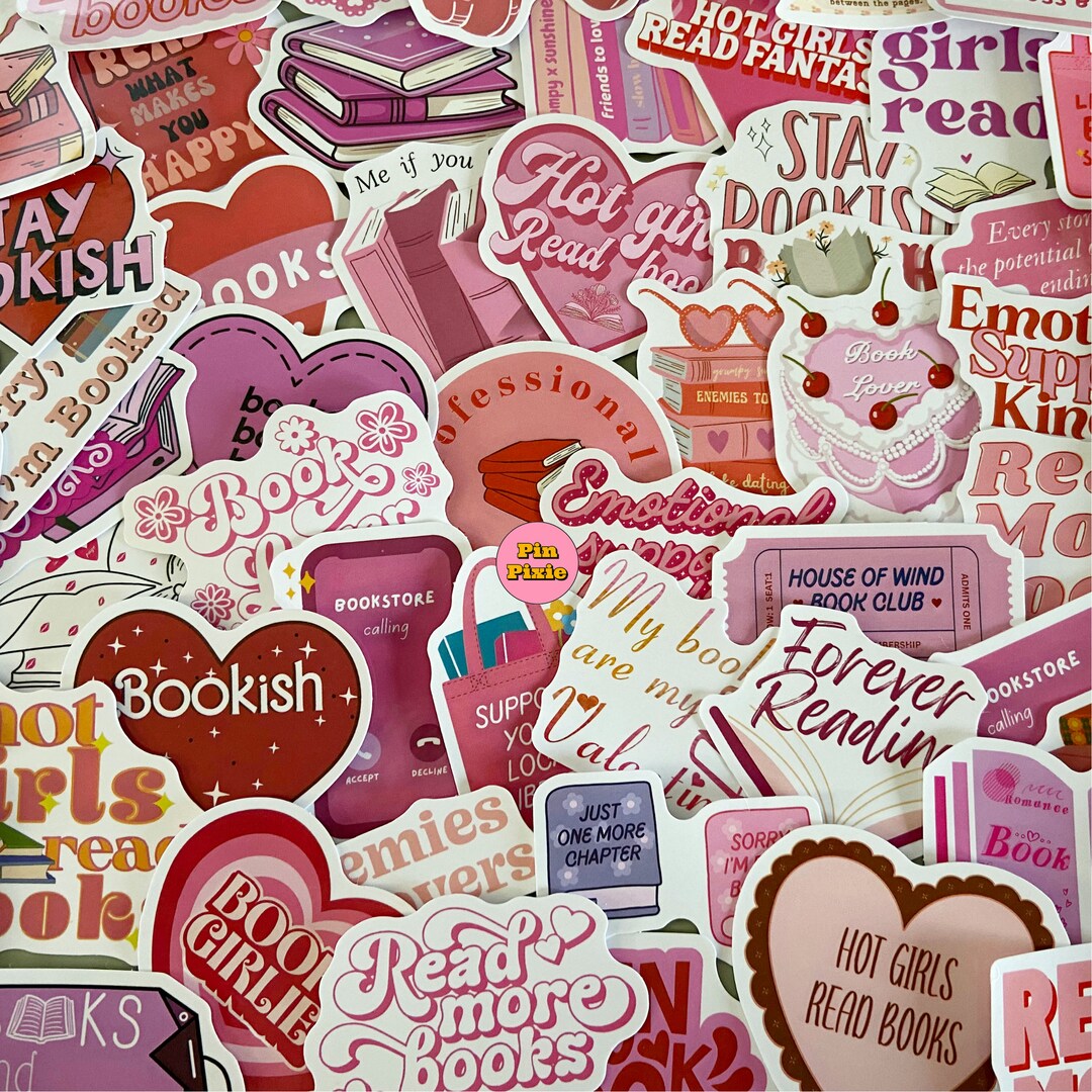 Kindle Book Stickers, Bookish Sticker Pack, Reader Themed Waterproof ...