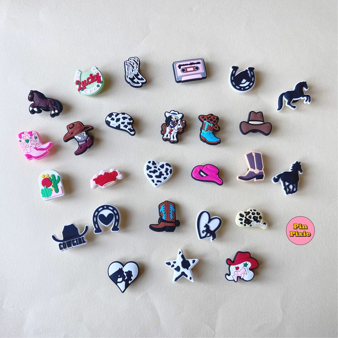 Cowgirl Cowboy Croc Charms Decorative Shoe Charms for Crocs Jibbitz ...
