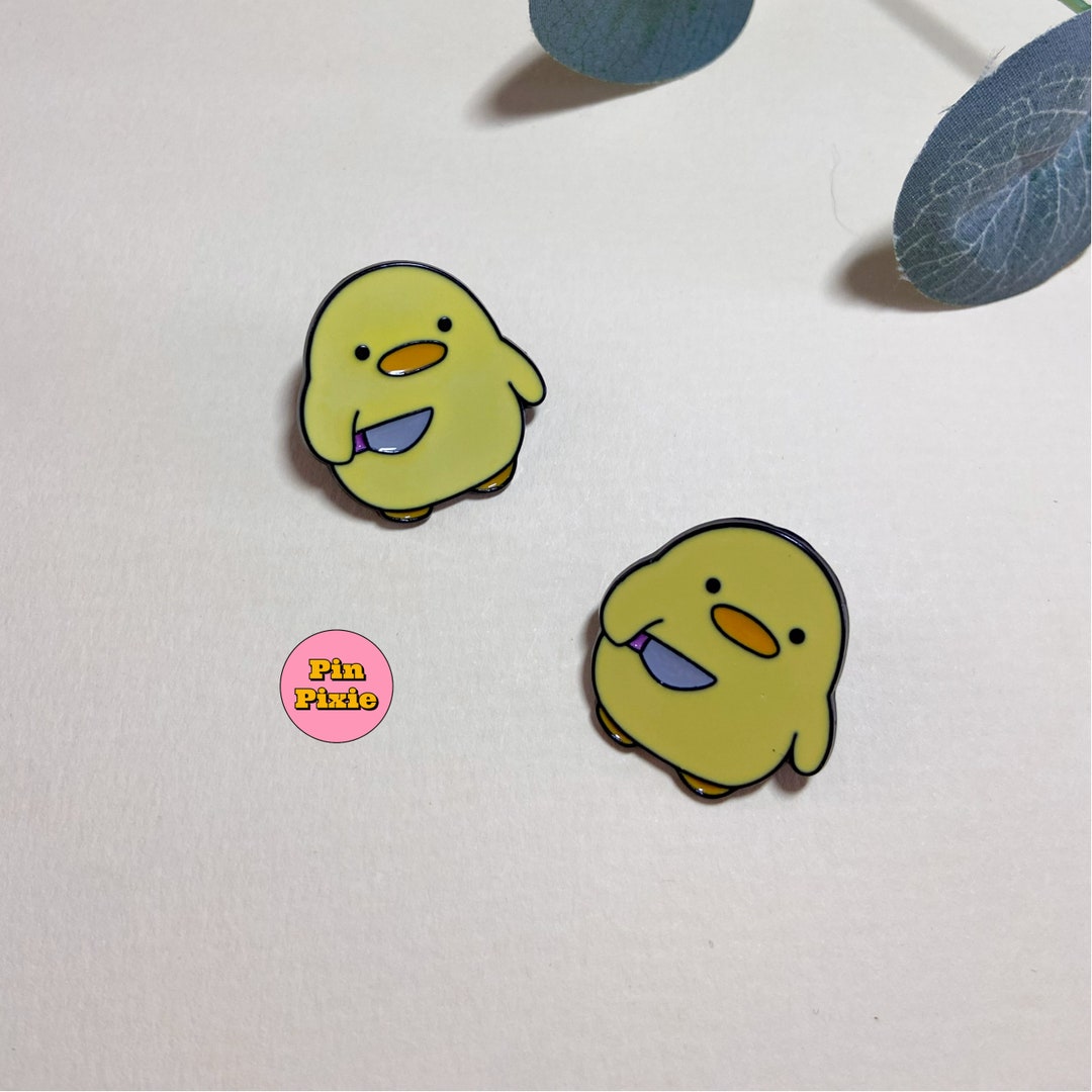 Funny Duck Enamel Pin Cartoon Animal Lapel Pin, Kawaii Duck Lanyard Pin ...