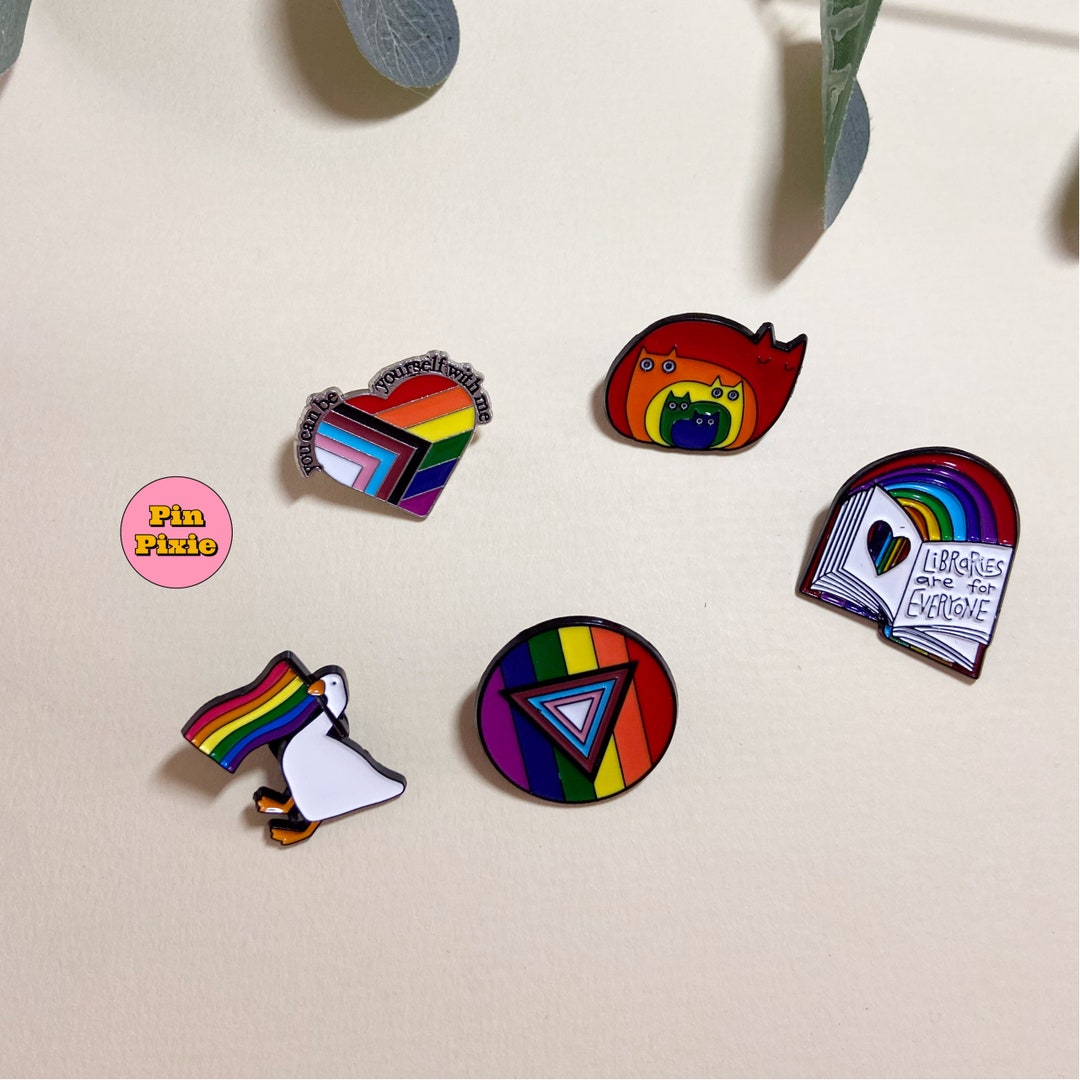 Lgbtq Enamel Pin Kawaii Pin Set Goose Cat Lovers Gift Flag Enamel Pin ...
