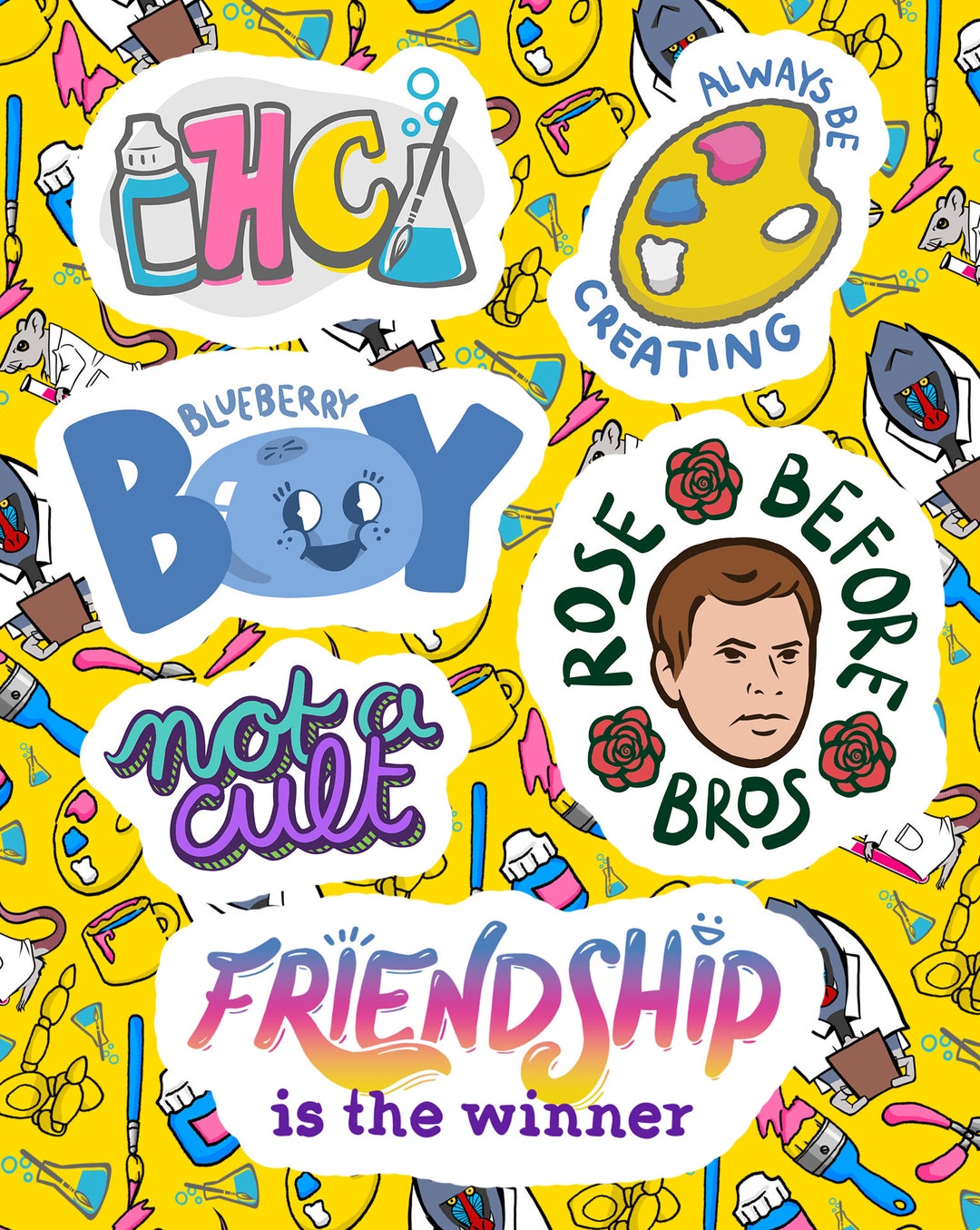 The Hobby Collab Stickers and Patches - Etsy