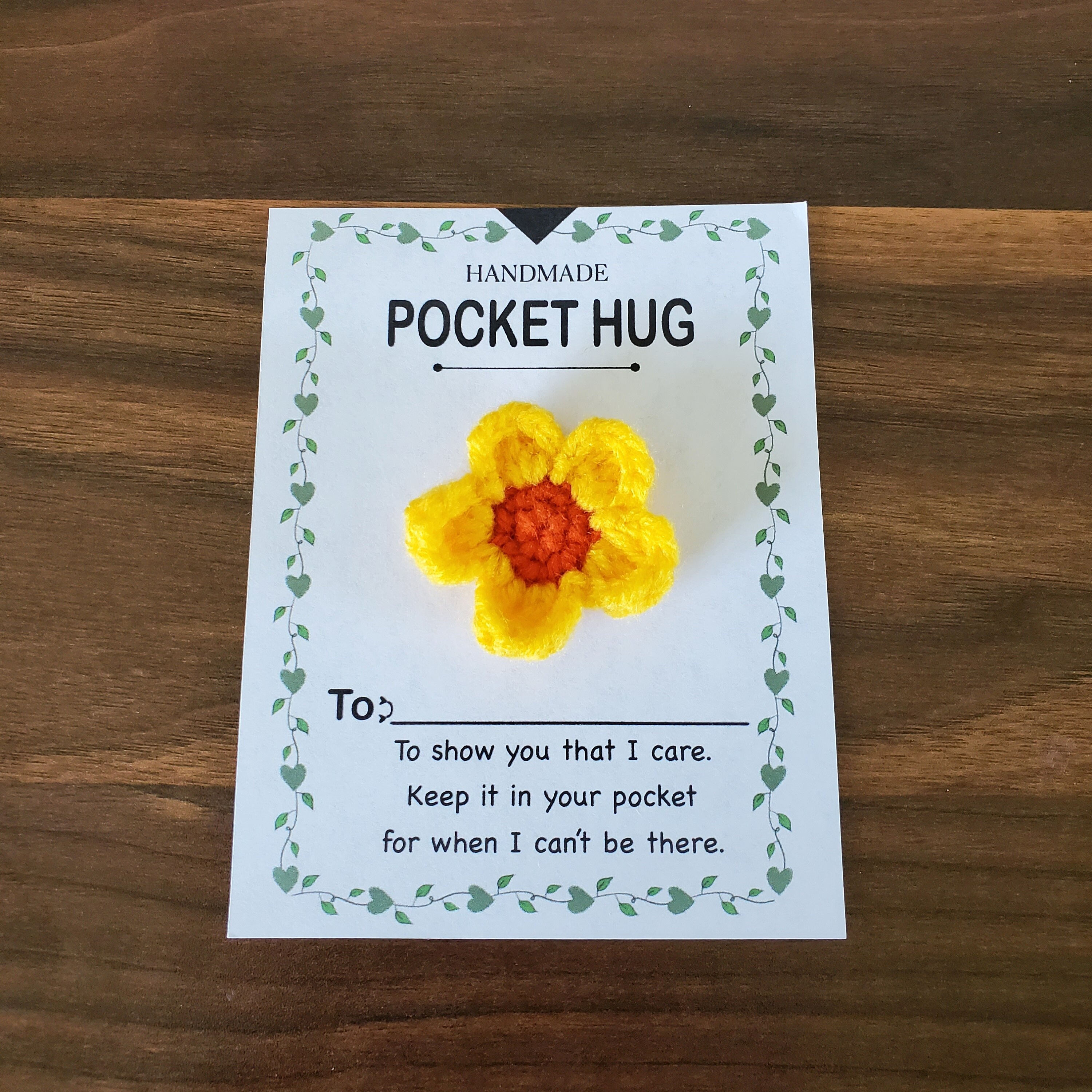 Printable Tags for Handmade Pocket Hug Cards Printable PDF and PNG File ...