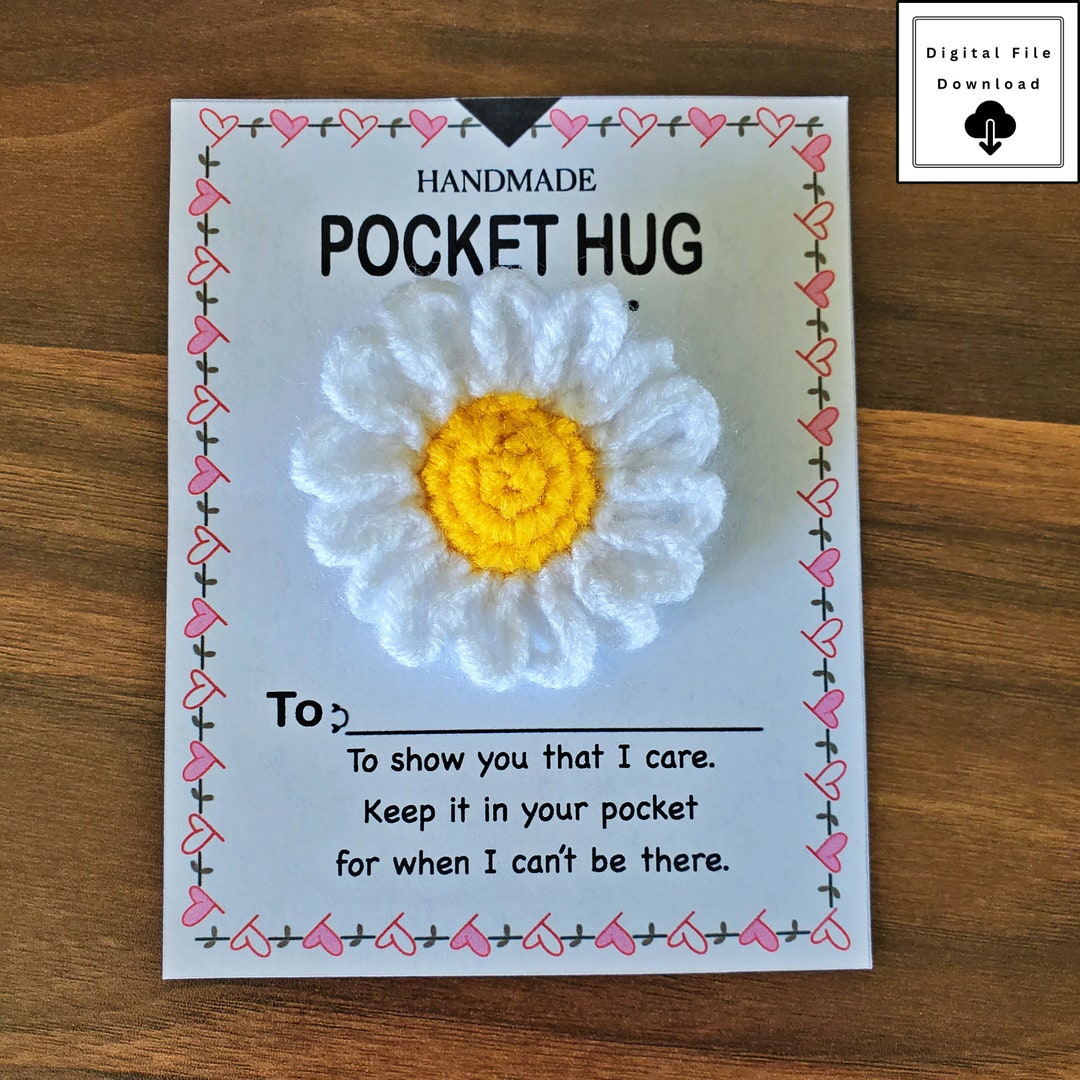 Pocket Hug Cards Printable PDF and PNG File Instant Download Tags Cards ...