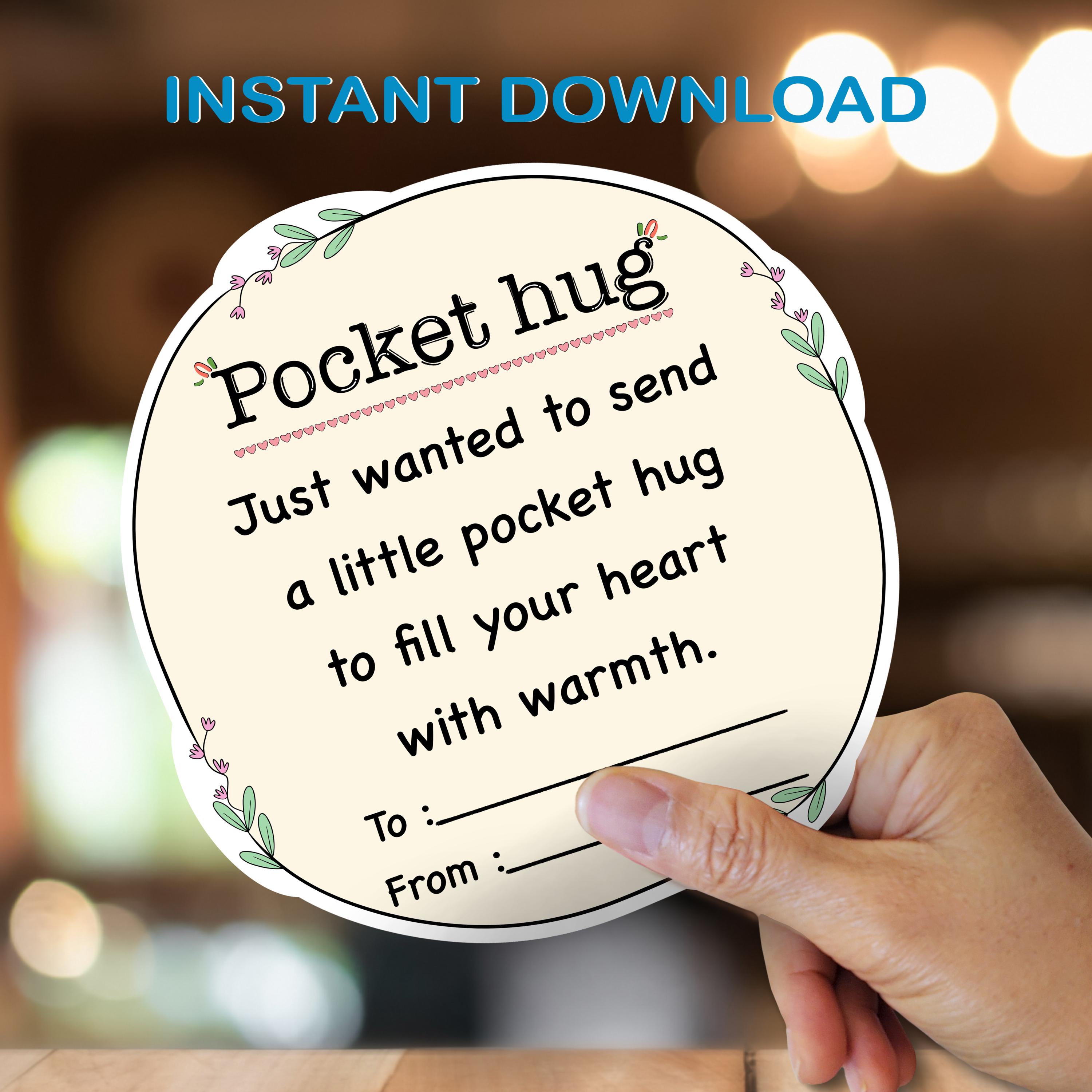 Pocket Hug Cards Tags Stickers, Stickers Hand Drawn Frames Editable ...
