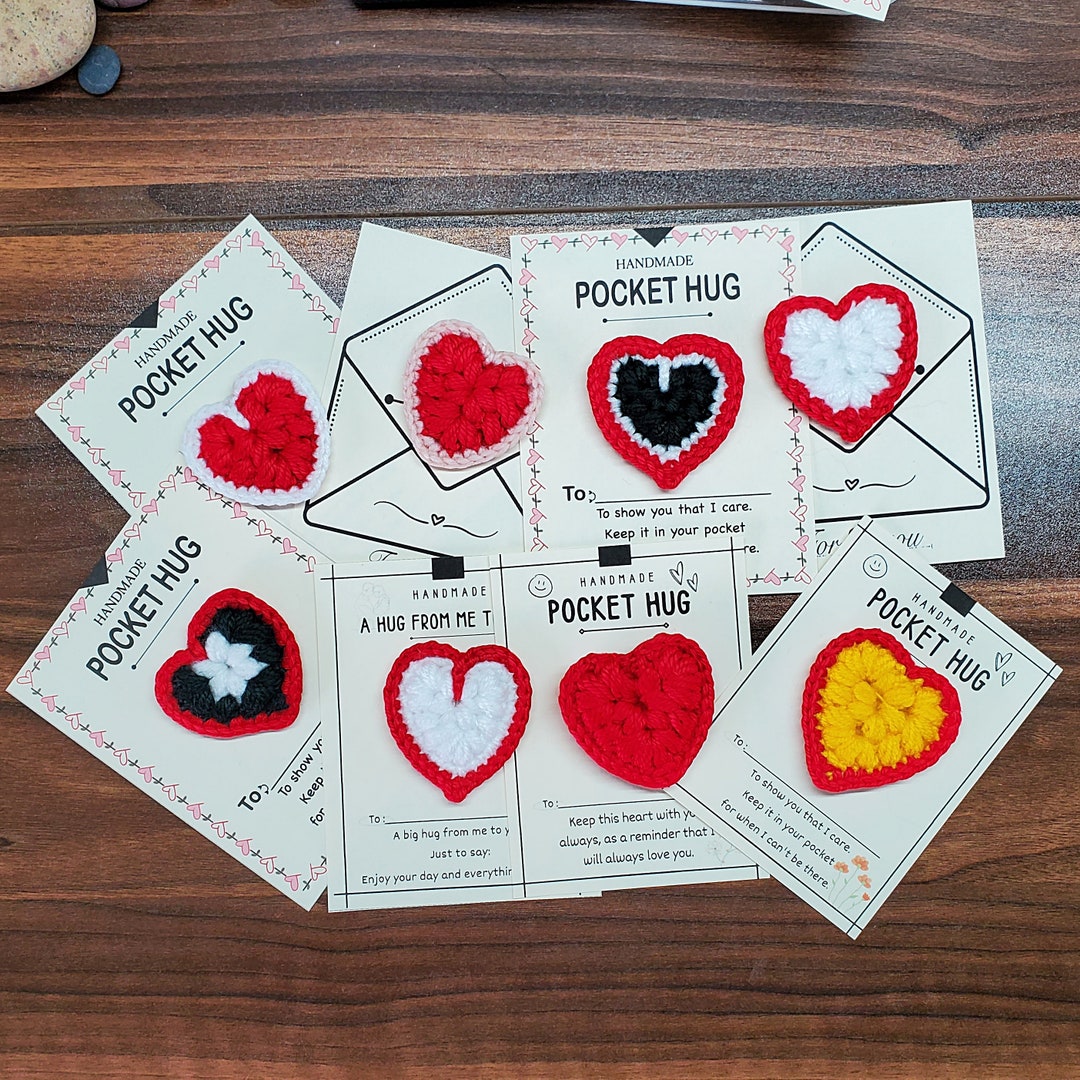 Pocket Hug Heart Thoughtful Gift Crochet Hug Gift Special Friend ...