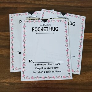 Pocket Hug Cards Printable PDF and PNG File Instant Download Tags Cards ...