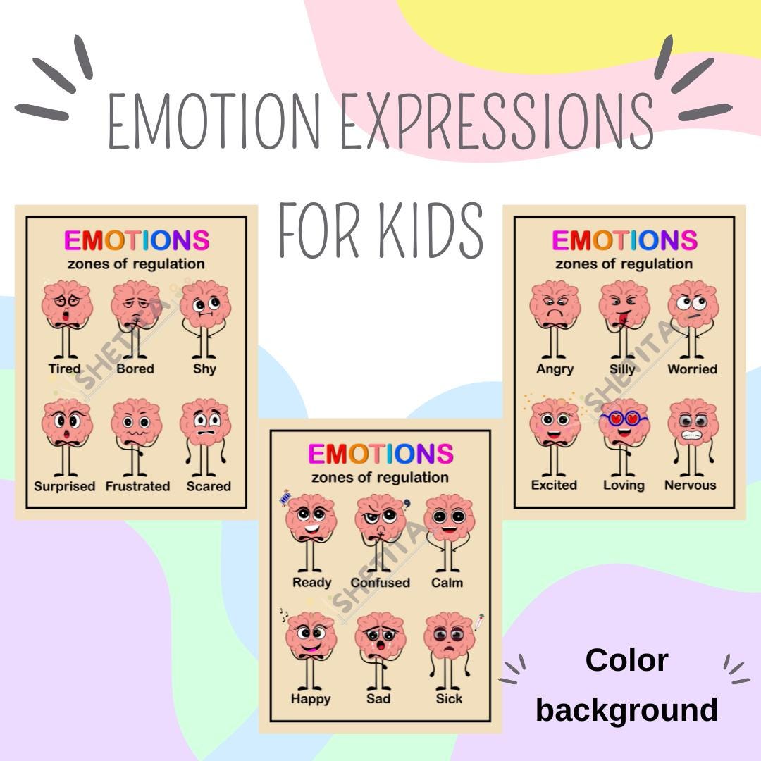 Feelings Flashcards: Emotion Expression Cards for Kids (digital ...