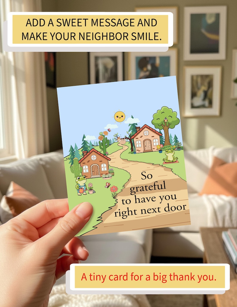 Thank You Neighbor Card Printable | Neighbor Appreciation Card | Thank ...