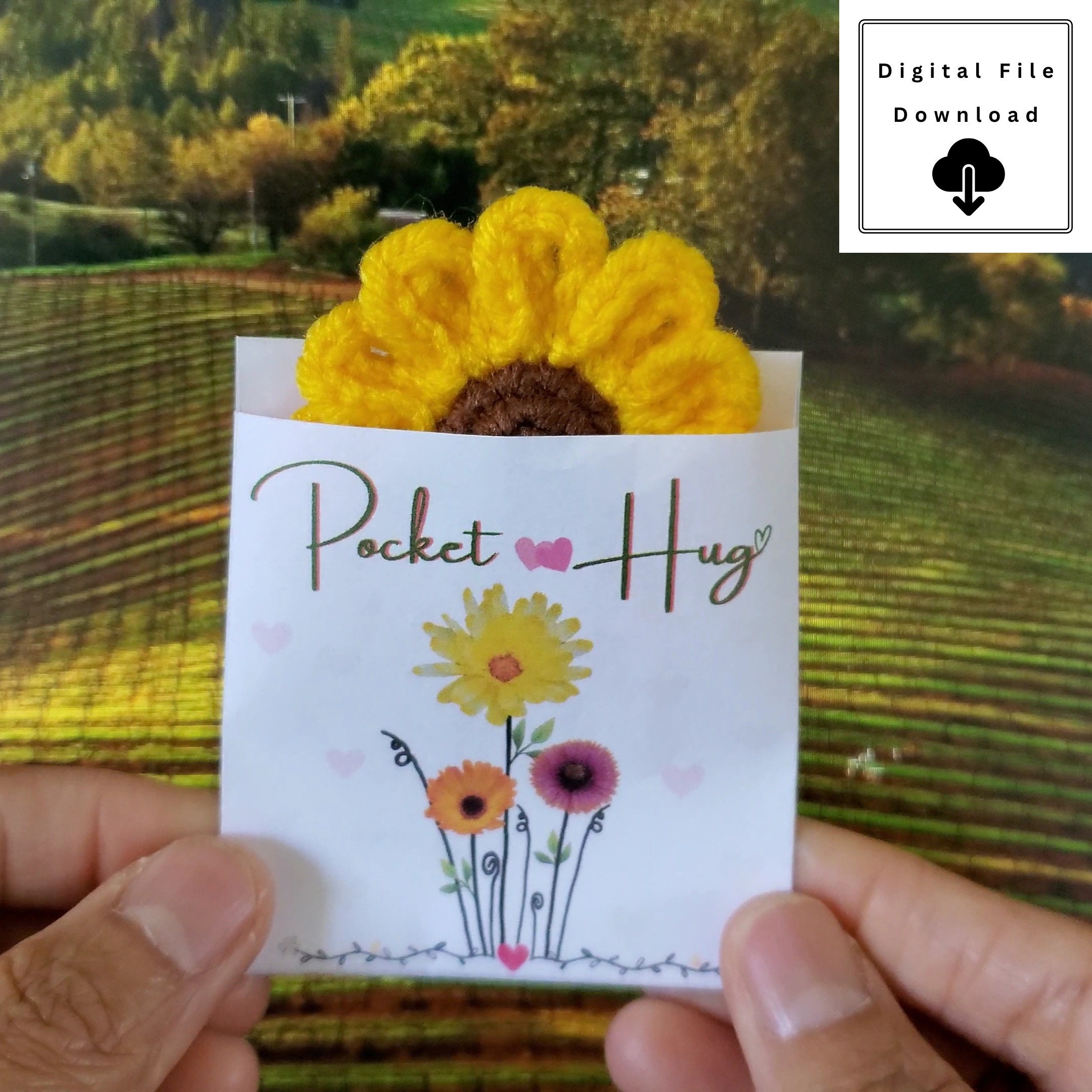 Printable Pocket Hug Holder Two Sizes on Four Pages Digital PDF-PNG ...